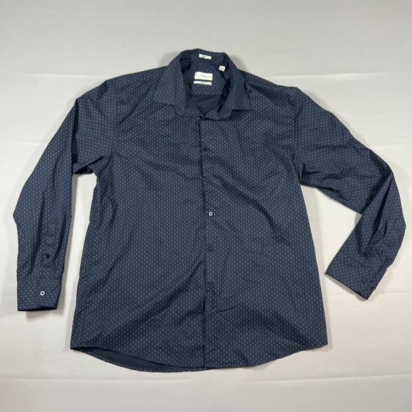 Lucky Brand | Shirts | Lucky Brand Dress Shirt Mens Xl Blue Pattern ...
